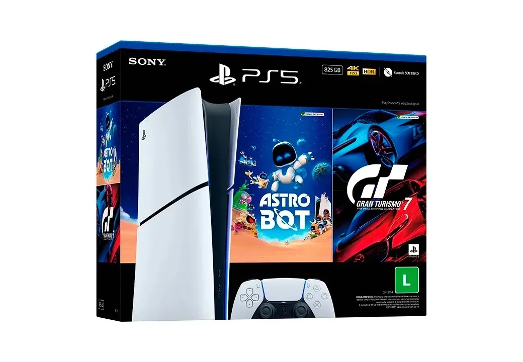 Console PlayStation 5 Edição Slim Digital 1TB + ASTROBOT e Gran Turismo ...